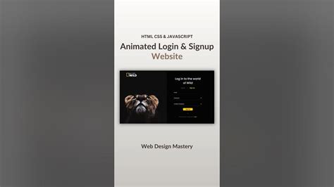 Animated Login And Registration Form Using Html Css And Javascript Webdesign Webdevelop