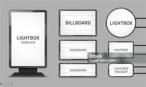 라이트 박스 소매 조명 3d 광고판 복고풍 영화 표지판 야외 사이니지 보드 벡터 템플릿 라이트박스에 대한 스톡 벡터 아트 및 기타 이미지 Istock