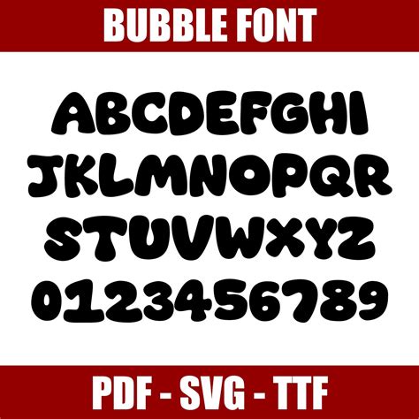 Bubble Font Groovy Font Bubble Script Font Bubble Letters Svg Retro