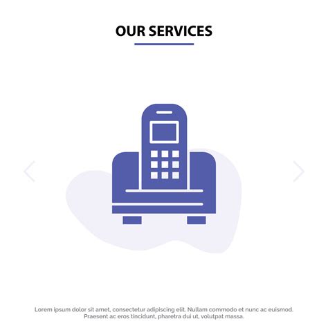Our Services Device Mobile Cell Hardware Solid Glyph Icon Web Card Template 13290708 Vector Art