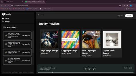 How I Created A Spotify Clone Using Html Css And Javascript Arnab