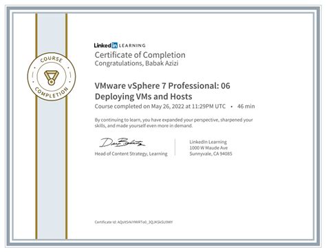 Babak A On Linkedin Certificate Of Completion