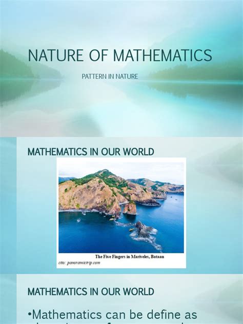 Lesson 1 Nature Of Mathematics 1 Pdf Mathematics Pattern