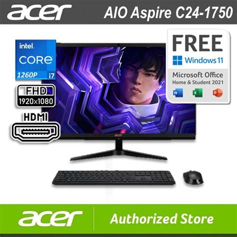 Jual Pc Komputer Acer Aspire All In One Aio C Core I P Gb Gb Fhd W Ohs