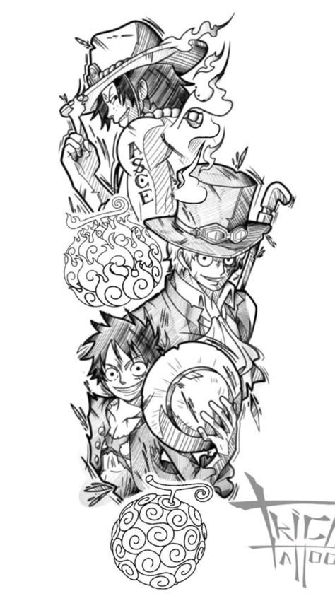 Pin By Esther On Drucken One Piece Tattoos Geometric Tattoo Anime