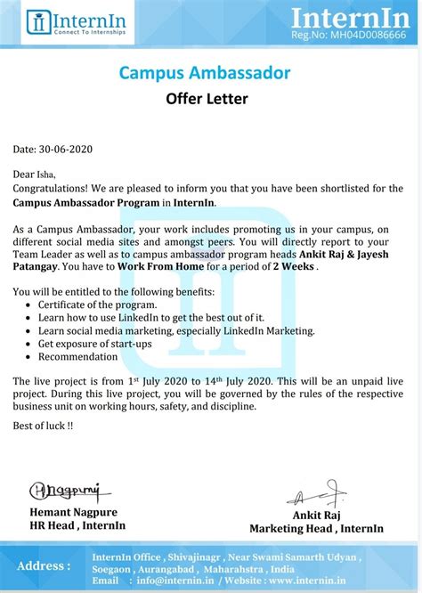 Isha Goyal On Linkedin Internin Campusambassador Campusamabassador