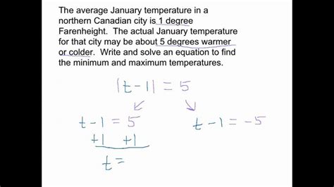 Absolute Value Equations Word Problems Worksheet Printable PDF Template