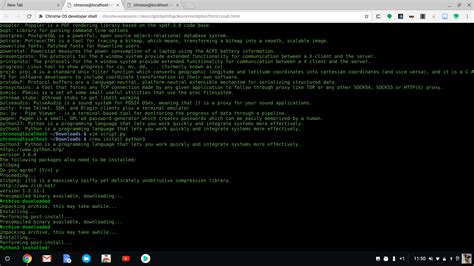 크롬OS용 패키지 매니져 Chromebrew 사용 Python 코딩 포인투랩