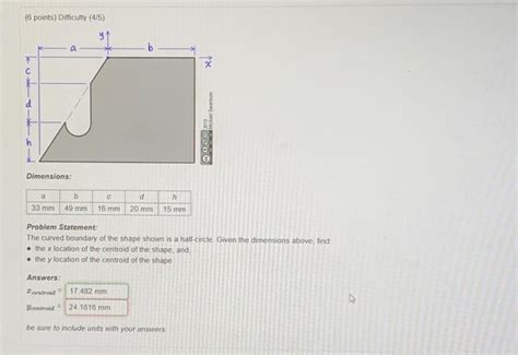 Solved Points Difficulty Dimensions Problem Chegg