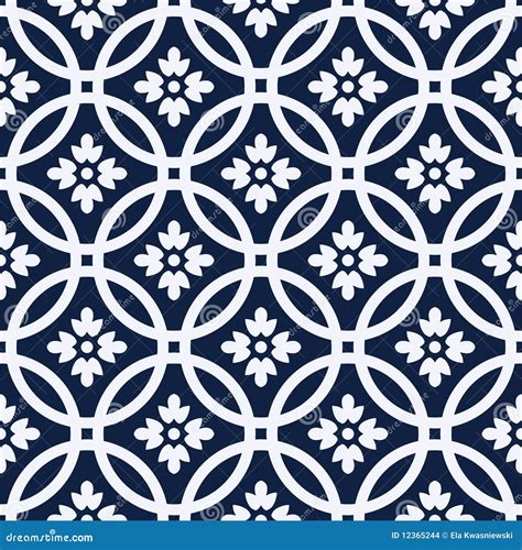 Circle Seamless Pattern Stock Vector Illustration Of Composition 12365244