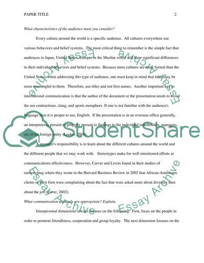 Audience Analysis Paper Essay Example Topics And Well Written Essays 1000 Words 3
