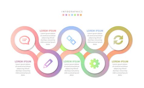 벡터 인포 그래픽 디자인 Ui 템플릿 다채로운 나선형 라운드 크로스 그라데이션 레이블 및 아이콘 나선형에 대한 스톡 벡터 아트 및 기타 이미지 Istock
