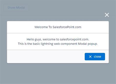 LWC Modal How To Create Show Modal Popup In LWC Salesforce Lightning Web Components Aura