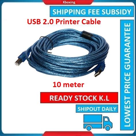 10M High Speed USB 2 0 Printer Cable For Canon Epson HP Printer Shopee Malaysia