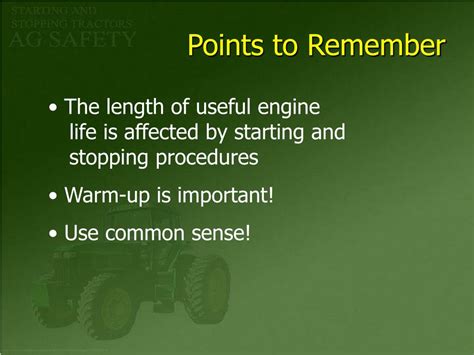 Ppt Starting And Stopping Tractors Safely Powerpoint Presentation
