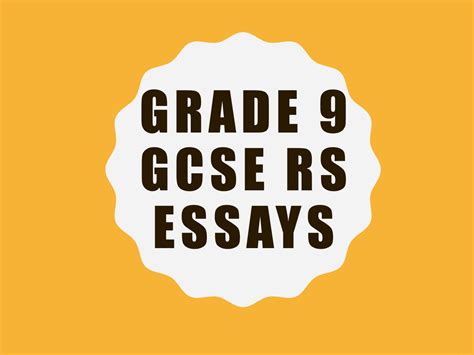 Grade 9 Example Essay Wjec Rs Gcse Teaching Resources