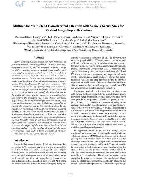 Pdf Multimodal Multi Head Convolutional Attention With Various Kernel