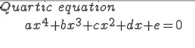 Quartic Functions