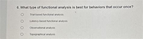 What Type Of Functional Analysis Is Best For