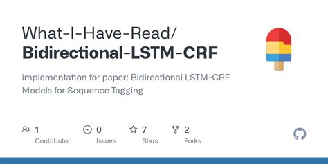 Github What I Have Readbidirectional Lstm Crf Implementation For Paper Bidirectional Lstm