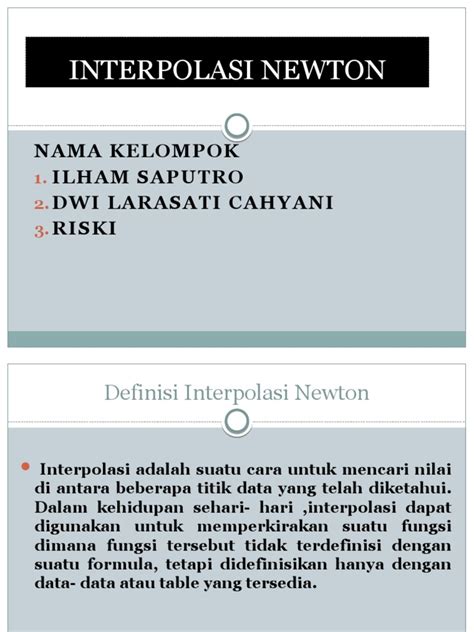 Interpolasi Newton Pdf