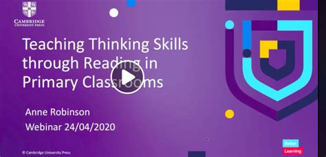 Teaching Together Webinar Recording Developing Thinking Skills Through Reading In The Primary