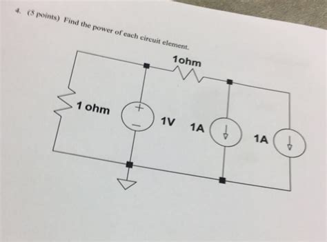 Solved Find The Power Of Each Circuit Element Chegg