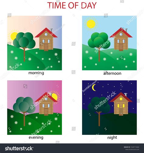 Images Time Day Morning Afternoon Evening 스톡 벡터로열티 프리 1528715060