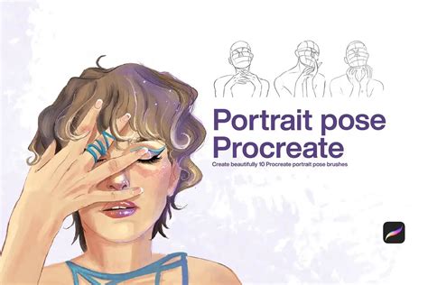 10 Portrait Pose Stamps Procreate Brushes Pack