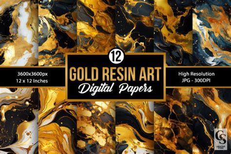 Gold Resin Art Seamless Backgrounds Graphic By Creative Store · Creative Fabrica