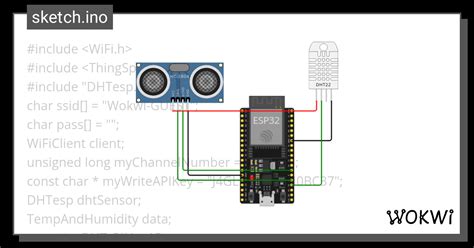 Writing Sensor Data In Cloud Wokwi Esp32 Stm32 Arduino Simulator