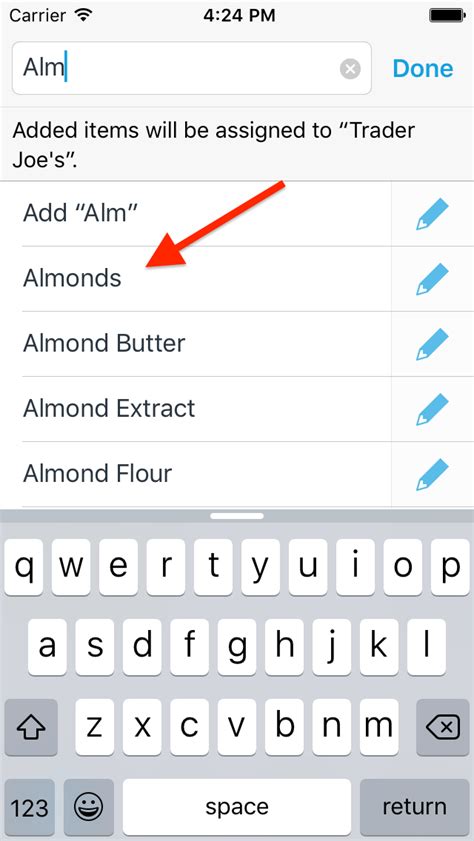 How Do I Assign An Item To A Store When I Add The Item To My List