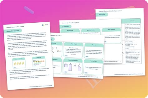Extension Questions Shape Year 3