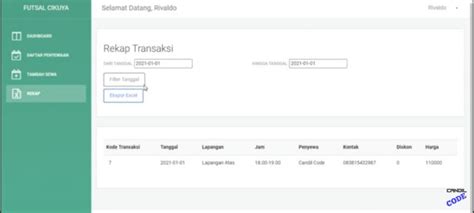 Source Code Aplikasi Booking Futsal Berbasis Web PHP ID Blog