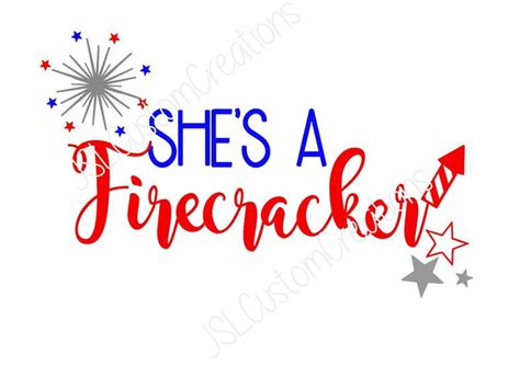 Shes A Firecracker Svg Eps Dxf Png Cut File