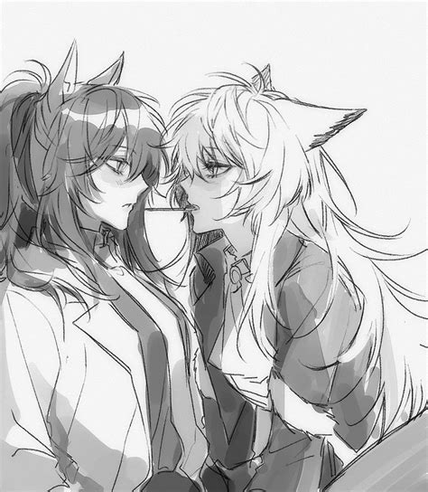 Texas And Lappland Arknights Drawn By Ara Danbooru