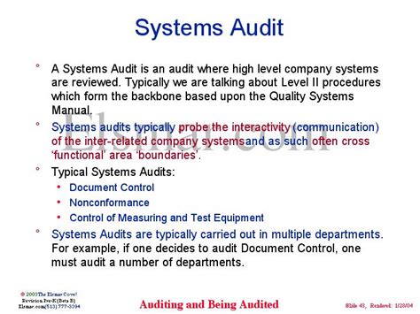 Systems Audit