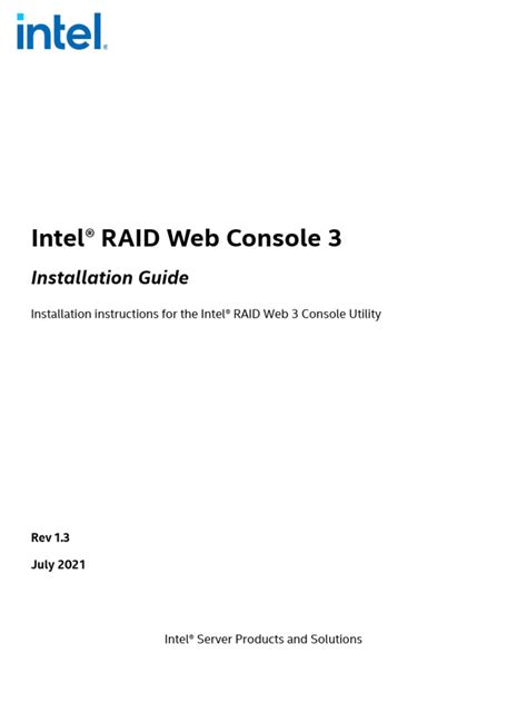 Intel Raid Web Console 3 Guide Pdf Domain Name System Command Line Interface