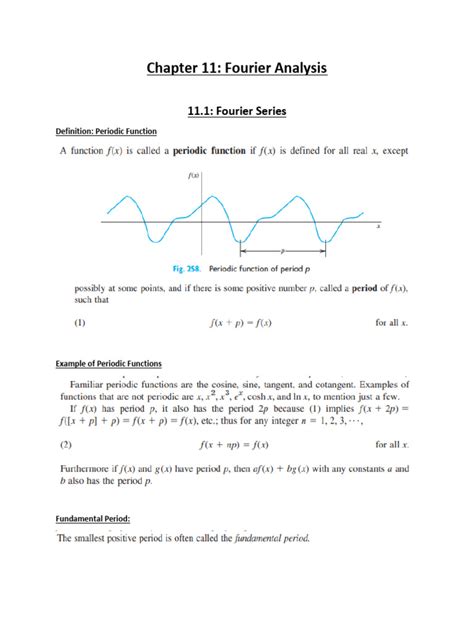 Chapter 11 Fourier Analysis Pdf