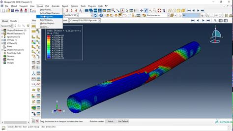 Simulation Static Bending Of The Uhpc Beam With Cfrp Pipe Core In Abaqus Youtube