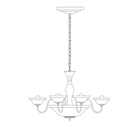 Lampu Gantung Kayu Dirantai Dwg Blok Cad Unduh Gratis