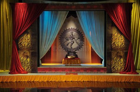 Classical Indian Dance Stage Stock Image Image Of Hinduism Hindu