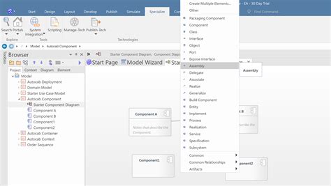 Uml How Do You Link Up The Lollipops Using Enterprise Architect Component Diagram Assembly