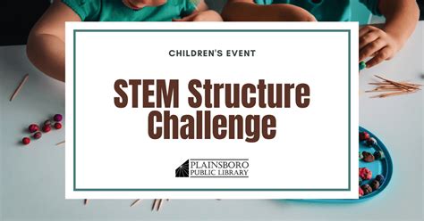 3d Structure Stem Challenge Plainsboro Public Library
