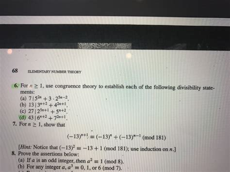 Solved Can Some One Please Help Me With These Number Theory Chegg Com