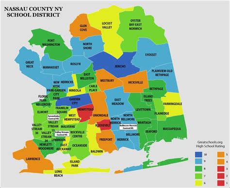 Nassau County New York School District Map Nassau County Nassau County