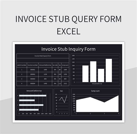 Invoice Stub Query Form Excel Excel Template And Google Sheets File For Free Download Slidesdocs