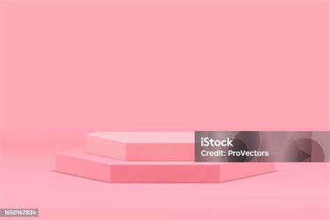 핑크 3d 연단 우아한 현대 받침대 모형 화장품 쇼 프리젠 테이션 벡터 0명에 대한 스톡 벡터 아트 및 기타 이미지 0명 Fashion Show 가정의 방 Istock