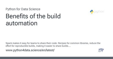 Benefits Of The Build Automation Python For Data Science 2430