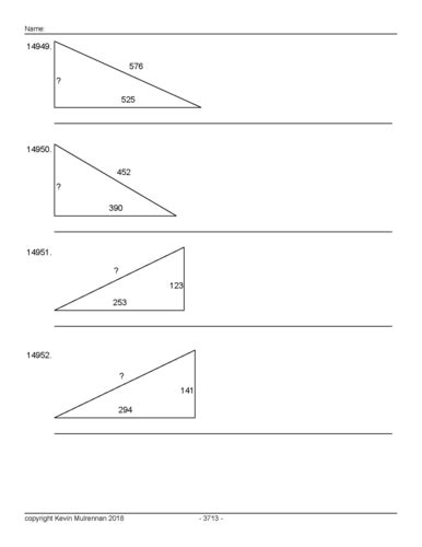 15000 Pythagorus Questions Pythagorean Theorem Maths Ks2 Ks3 Teaching